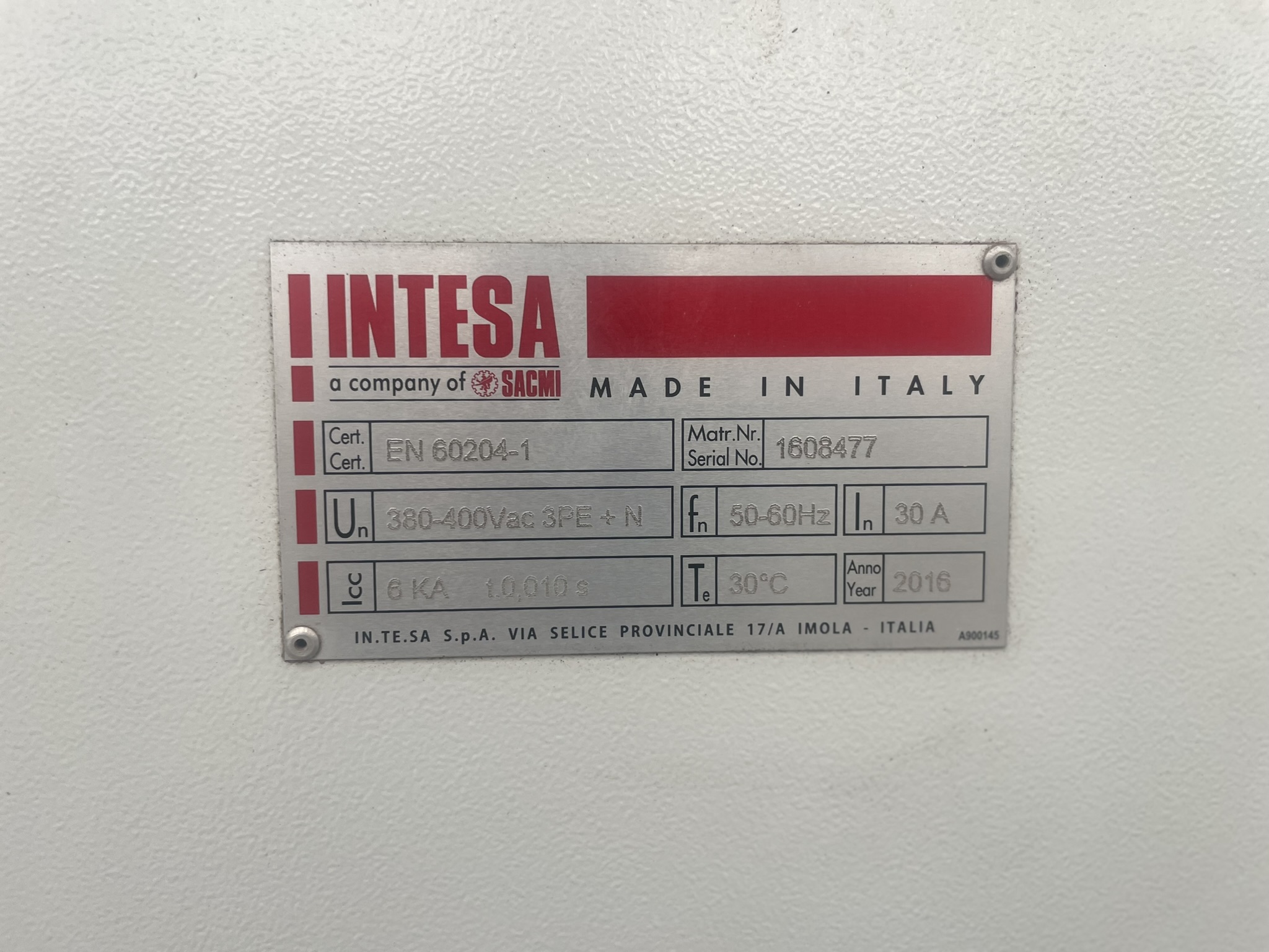 SACMI DIGITAL PRINTING MACHINE INTESA – Tradeco Srl